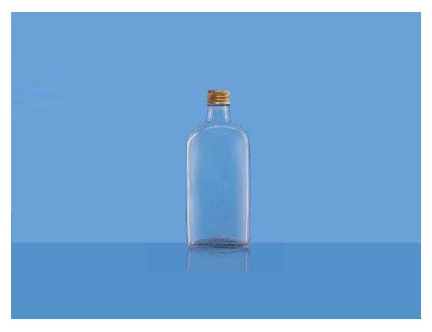 Borosil 136N McCartney Flat Bottle with Aluminium Screw Cap & Rubber ...