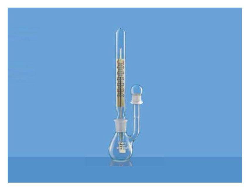 Borosil 1627 Specific Gravity Bottle with thermometer (Pyknometer ...