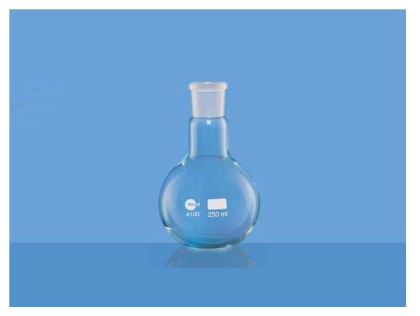 Borosil 4100 Flat Bottom Boiling Flask - Short Neck and Interchangeable ...